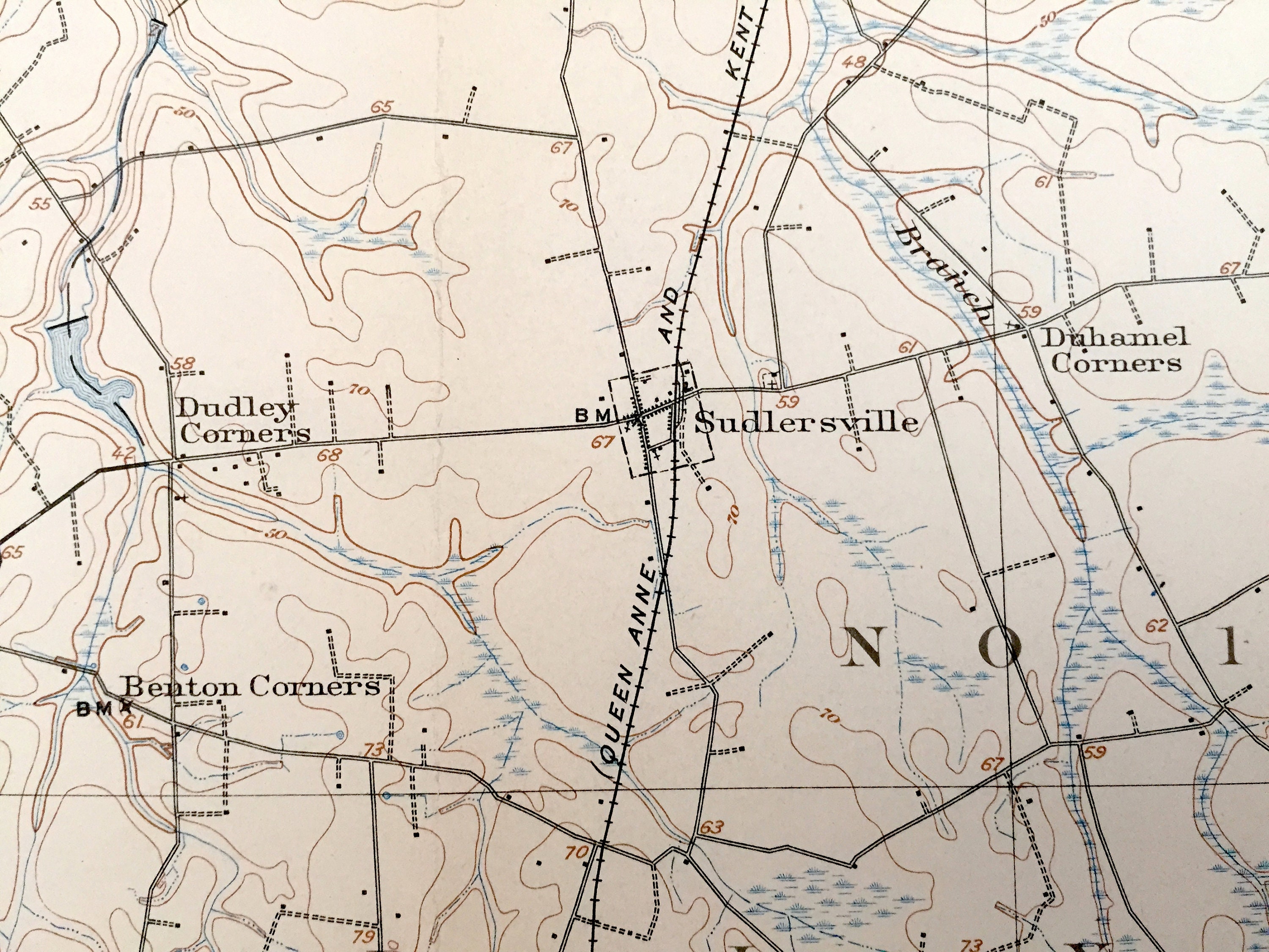 Antique Barclay, Maryland 1905 US Geological Survey Topographic Map ...