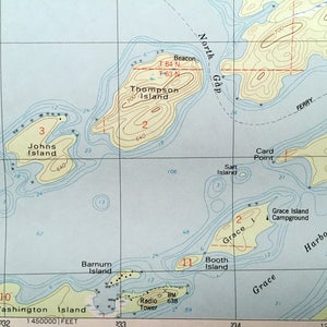 Antique Windigo, Michigan 1985 US Geological Survey Topographic Map ...