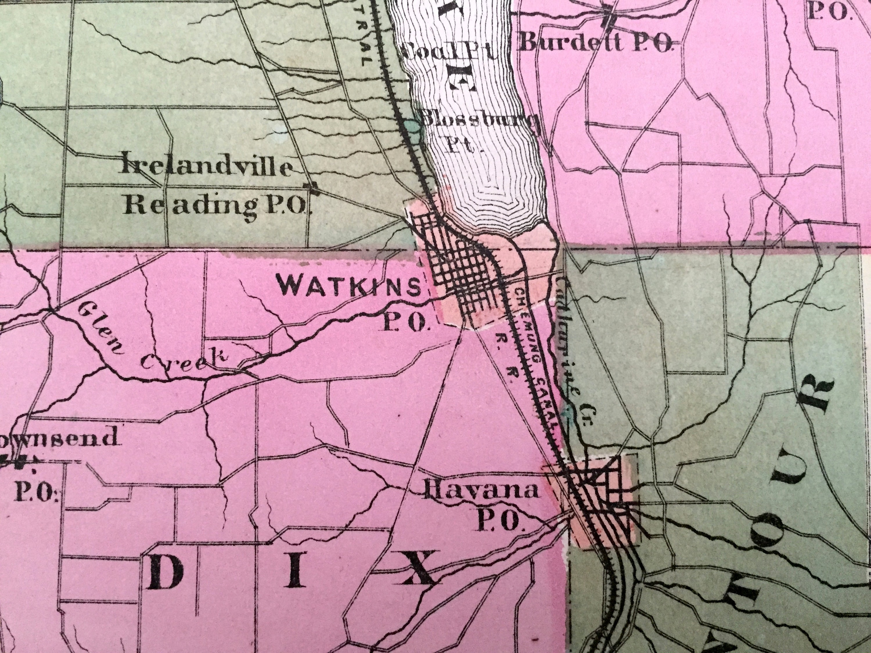 Antique 1874 Schuyler County New York Carte de Pomeroy | Etsy