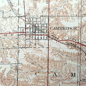Antique Geneseo, Illinois 1934 US Geological Survey Topographic Map ...