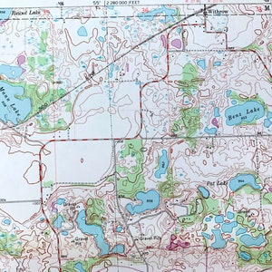 Antique White Bear Lake East, Minnesota 1967 US Geological Survey ...