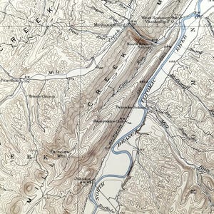Antique Keyser, West Virginia 1922 US Geological Survey Topographic Map ...