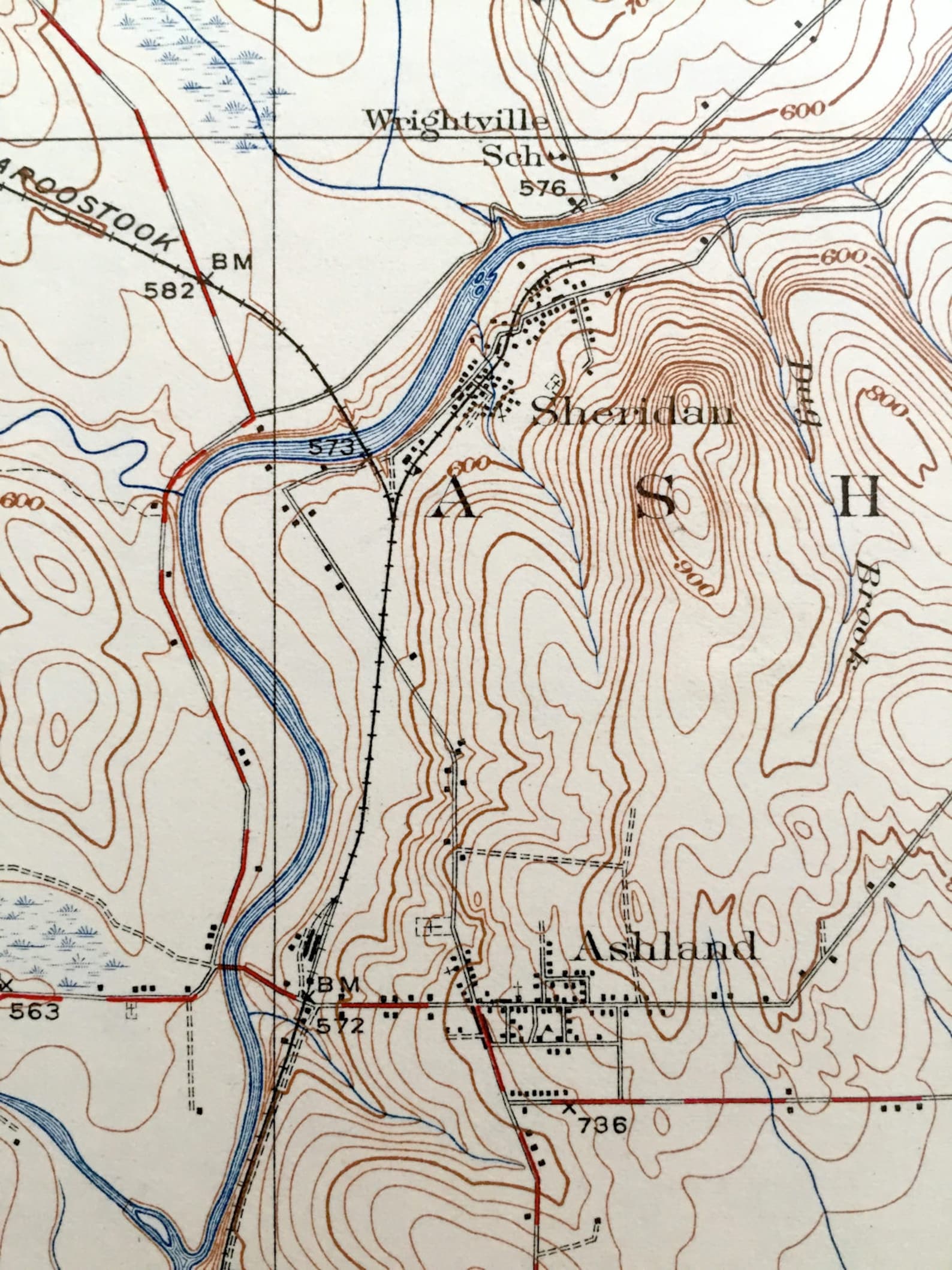 Antique Ashland Maine 1934 US Geological Survey Topographic | Etsy