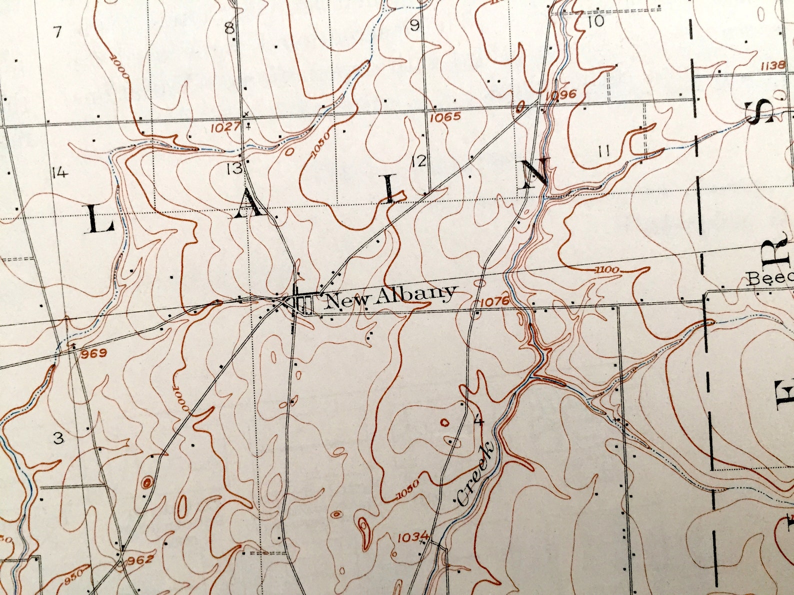 Antique Westerville, Ohio 1904 US Geological Survey Topographic Map ...