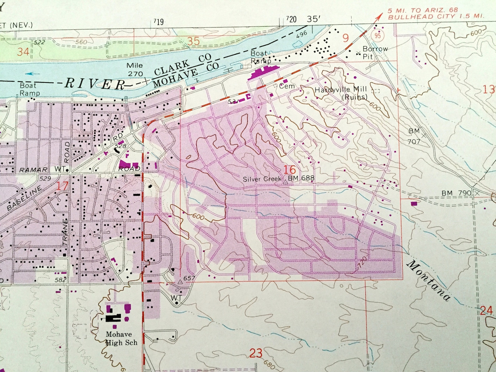Antique Davis Dam Arizona 1970 US Geological Survey - Etsy
