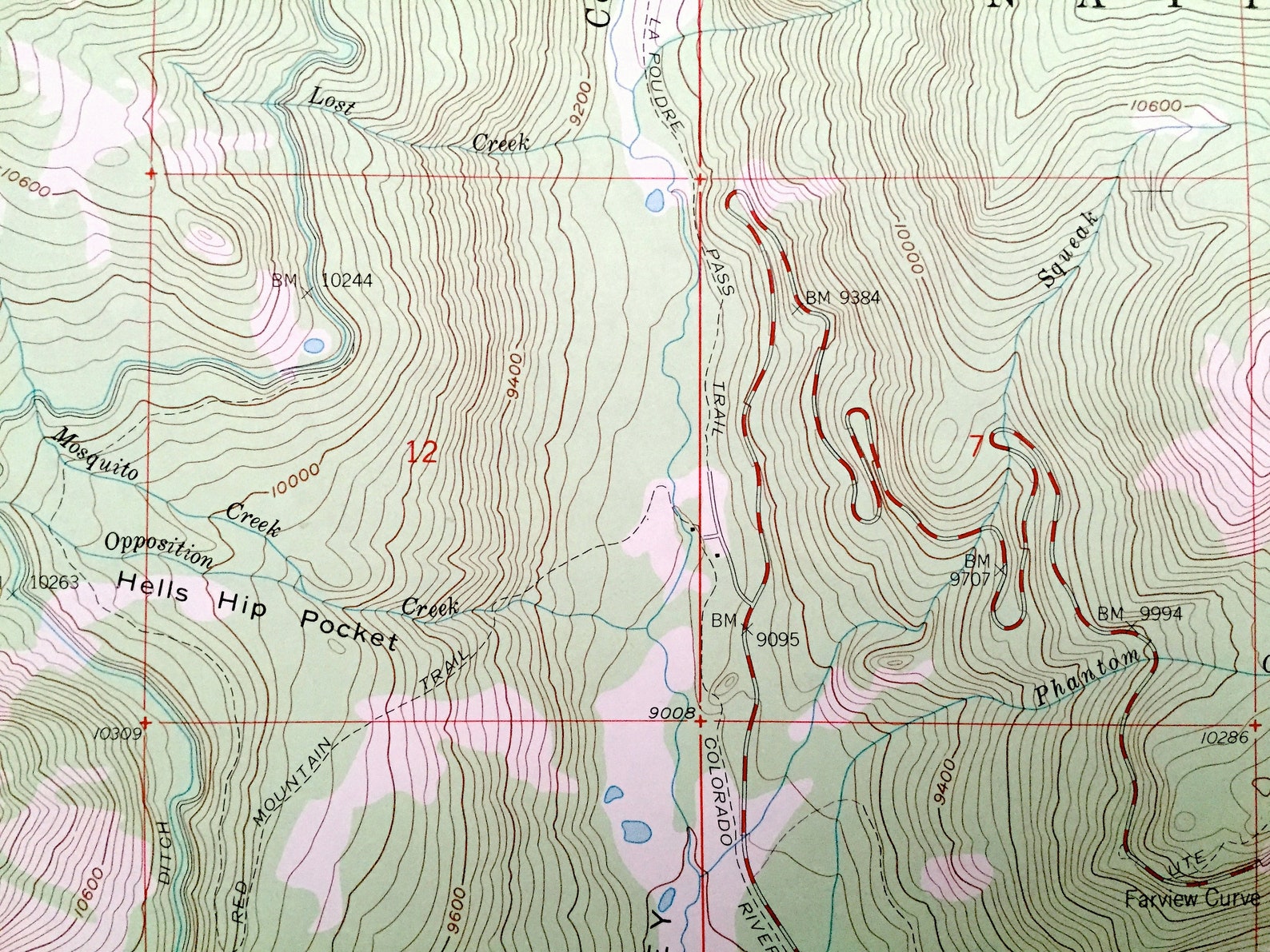Antique Fall River Pass Colorado 1958 US Geological Survey - Etsy
