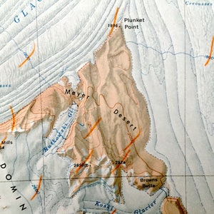 Antique Plunket Point, Antarctica 1965 US Geological Survey Topographic ...