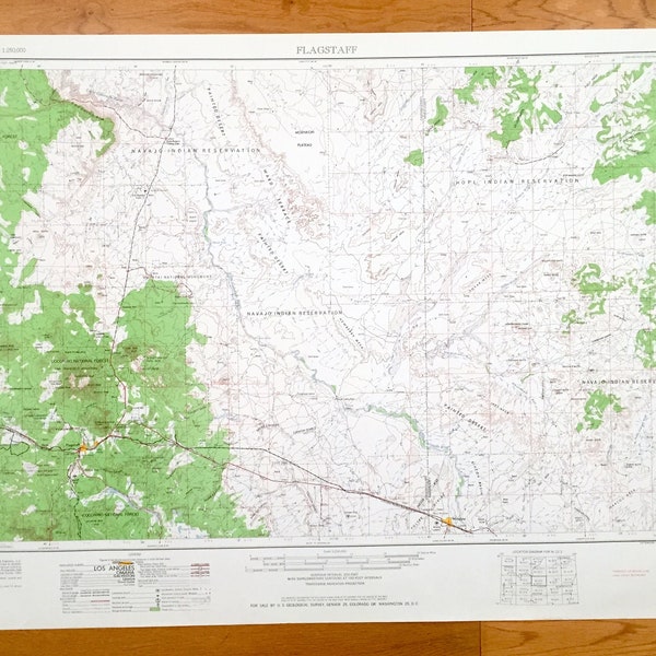 Flagstaff Az Topographical Map - Etsy