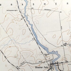 Antique Brasher Falls, New York 1946 US Geological Survey Topographic ...