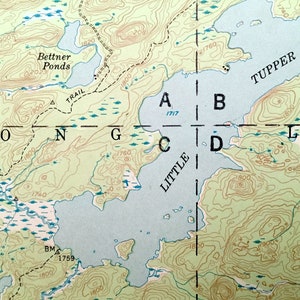 Antique Tupper Lake, New York 1954 US Geological Survey Topographic Map ...