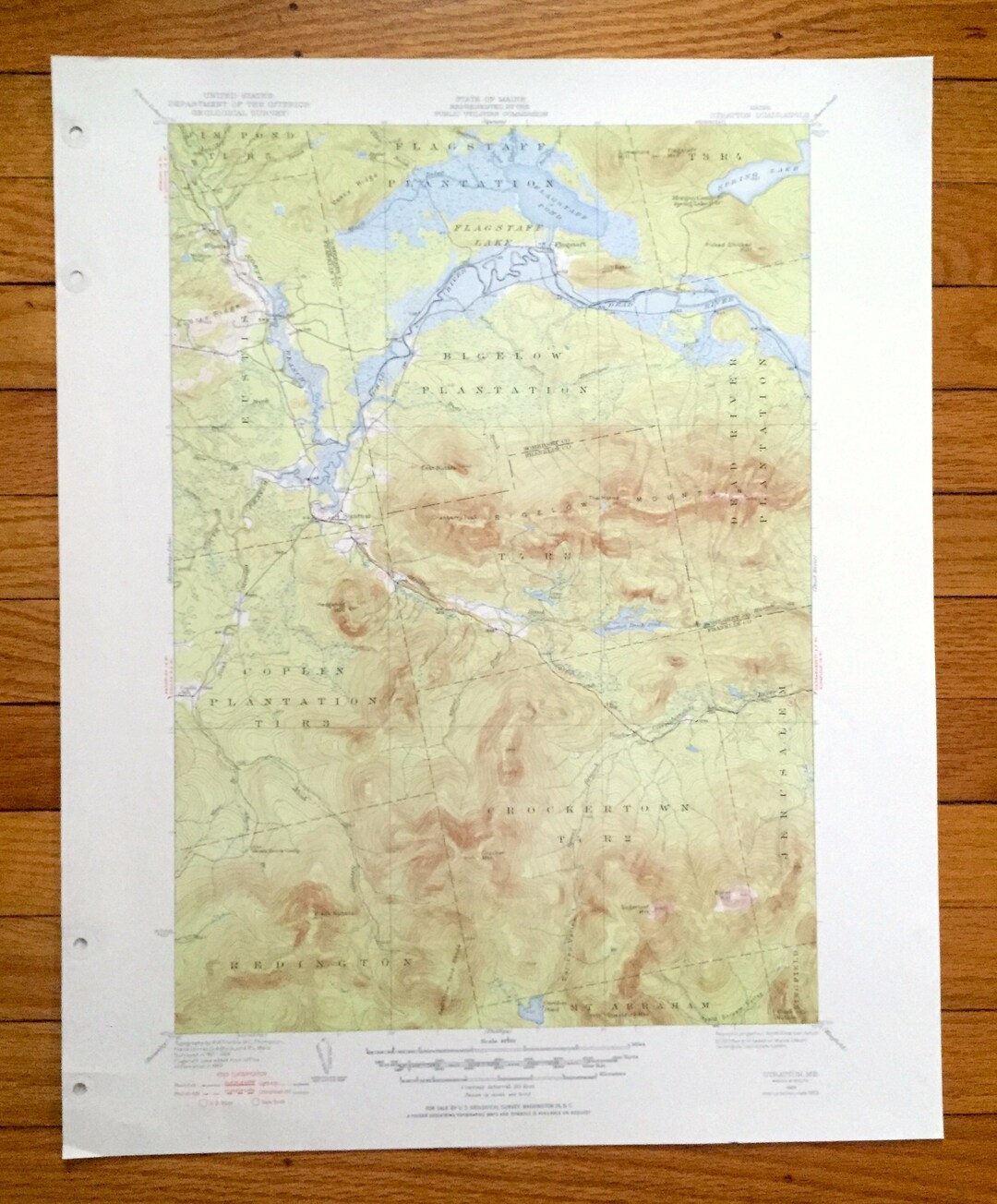 Antique Stratton, Maine 1928 US Geological Survey Topographic Map ...