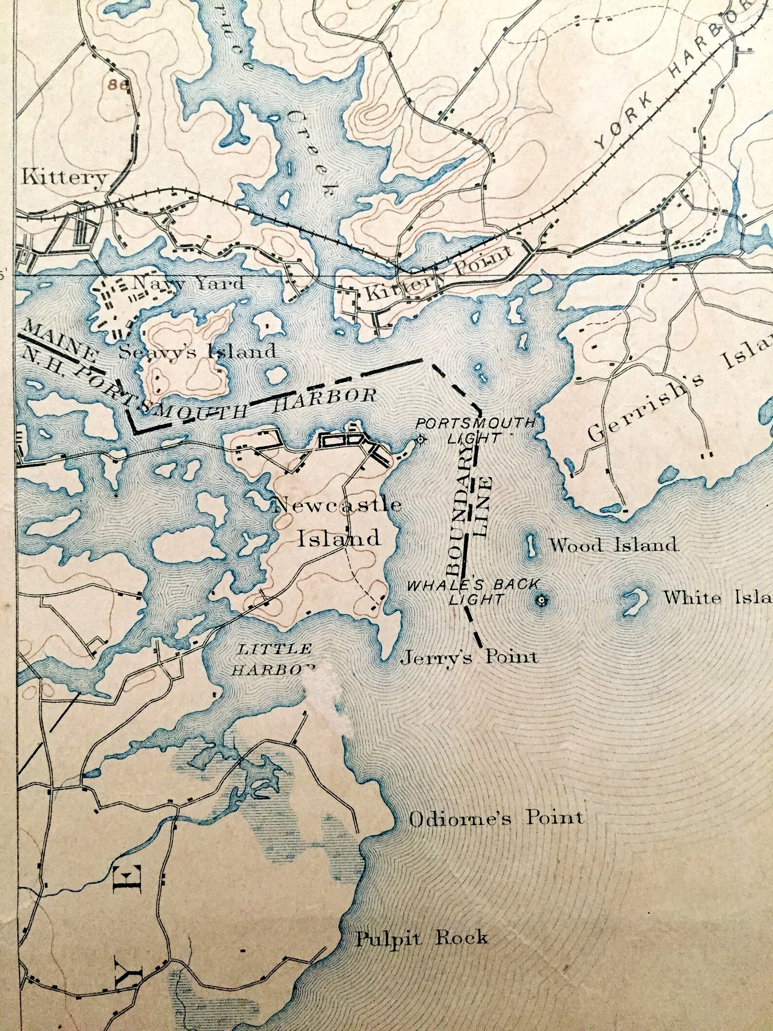 Antique York Maine 1893 US Geological Survey Topographic Map - Etsy