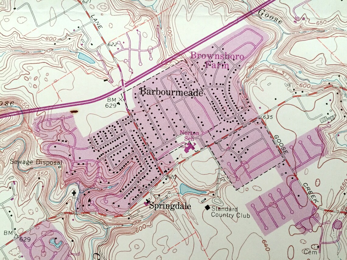 Antique Anchorage Kentucky 1965 US Geological Survey - Etsy