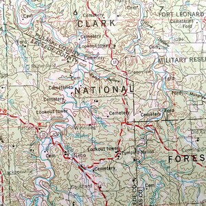 Antique Springfield, Missouri 1954 US Geological Survey Topographic Map ...
