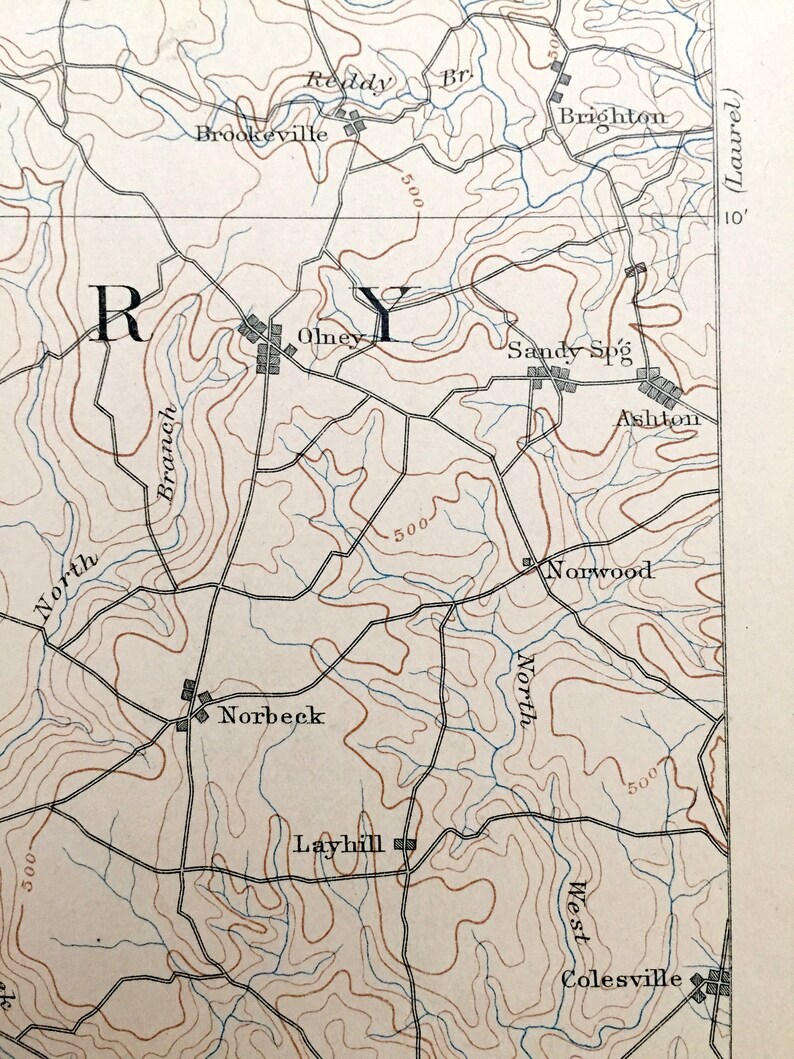 Antique Frederick Maryland 1894 US Geological Survey - Etsy