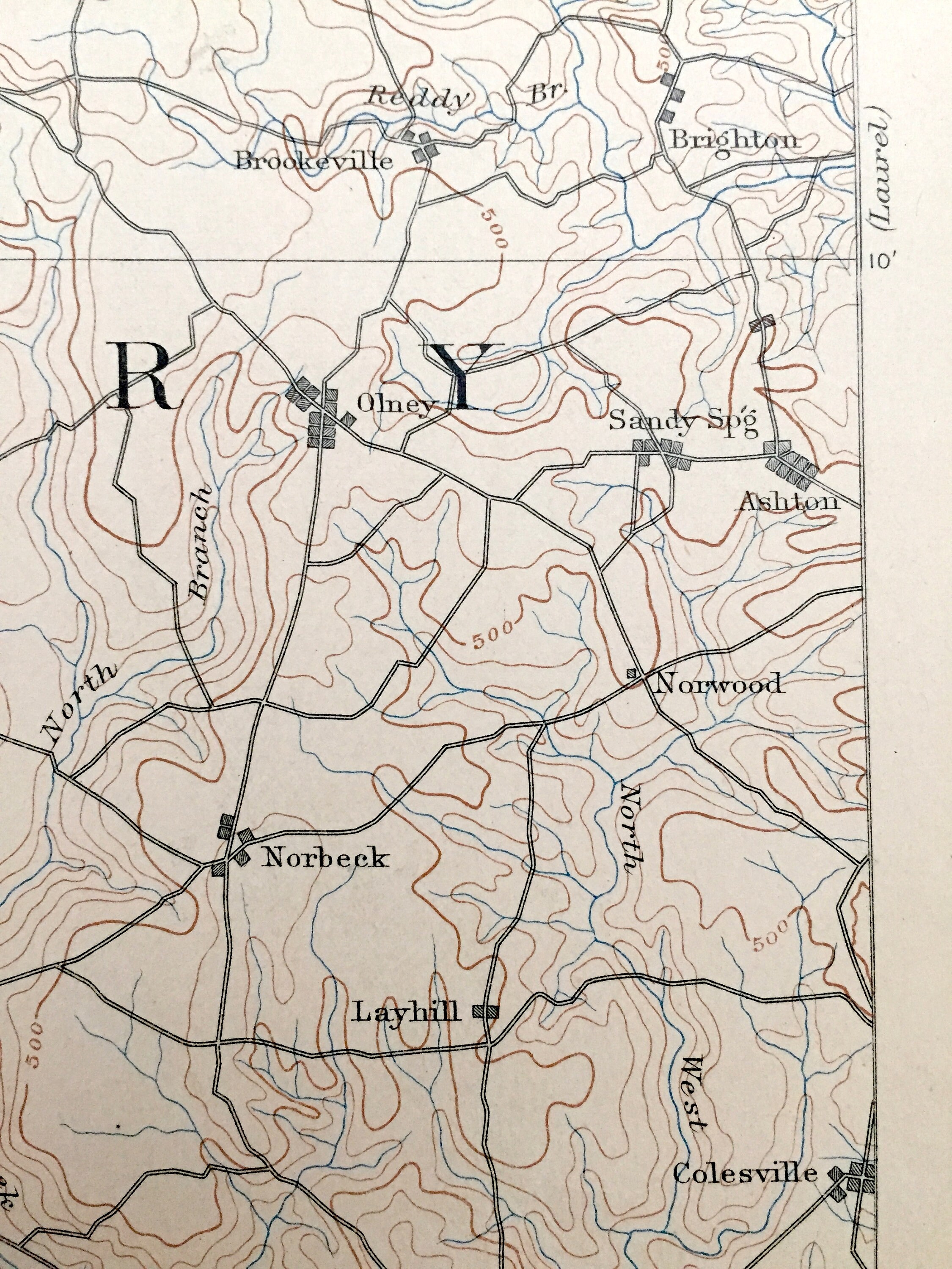 Antique Frederick, Maryland 1894 US Geological Survey Topographic Map ...