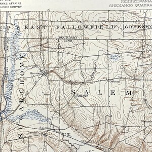 Antique Shenango, Pennsylvania 1908 US Geological Survey Topographic ...