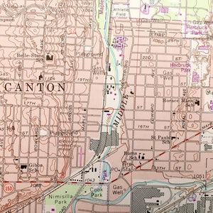 Antique Canton East, Ohio 1967 US Geological Survey Topographic Map ...