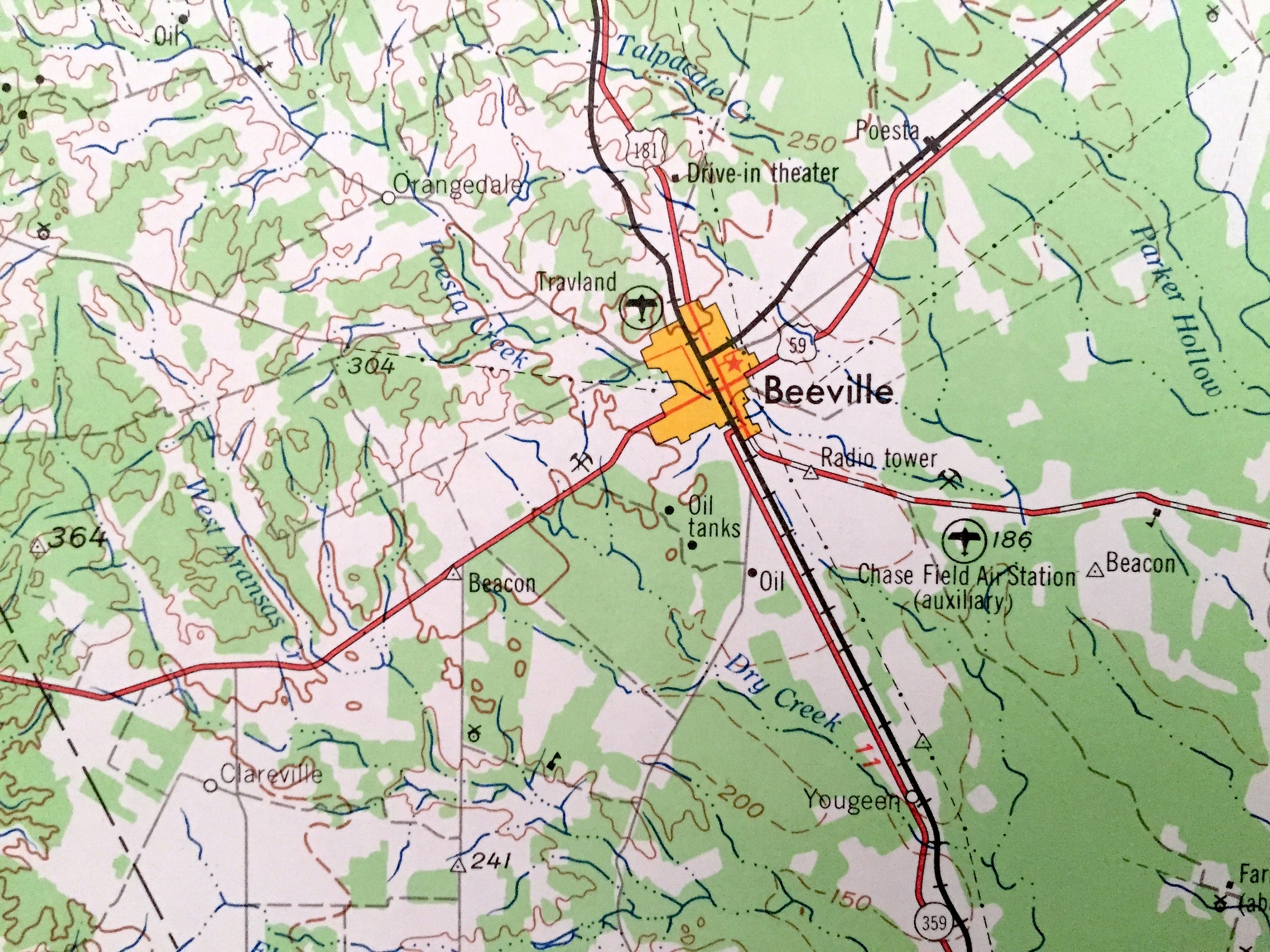 Antique Beeville Texas 1965 US Geological Survey Topographic - Etsy UK