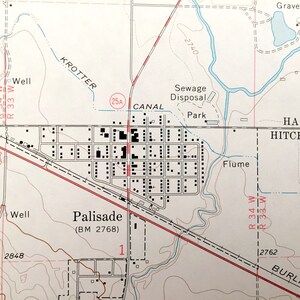 Antique Palisade, Nebraska 1973 US Geological Survey Topographic Map ...