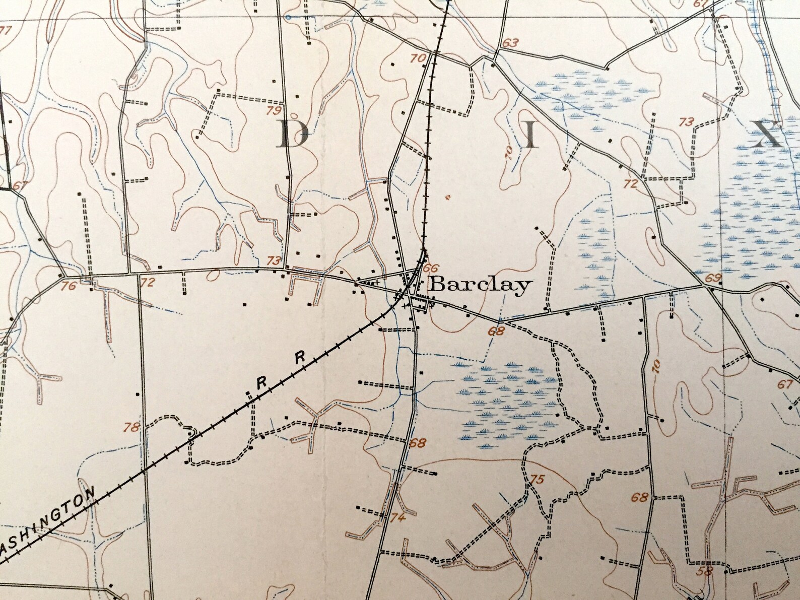 Antique Barclay, Maryland 1905 US Geological Survey Topographic Map ...