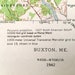 Antique Buxton Maine 1942 US Geological Survey Topographic - Etsy