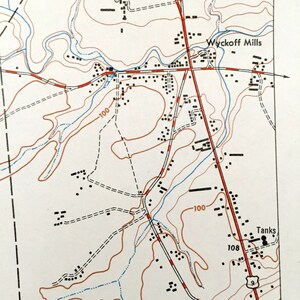 Antique Adelphia, New Jersey 1947 US Geological Survey Topographic Map ...