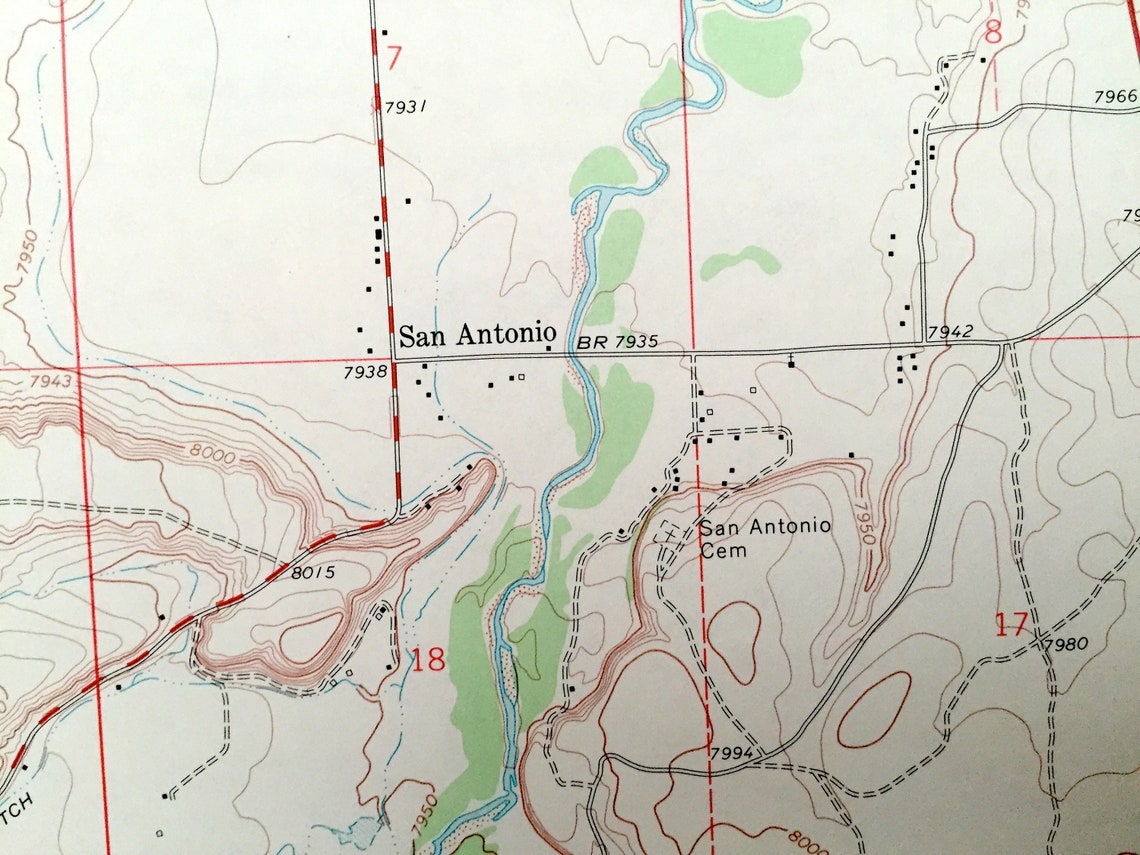 Antique Antonito Colorado 1967 US Geological Survey - Etsy