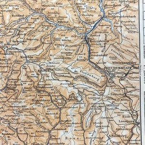 Antique 1911 Offenburg, Germany Map From Baedekers Guide Atlas – Baden ...