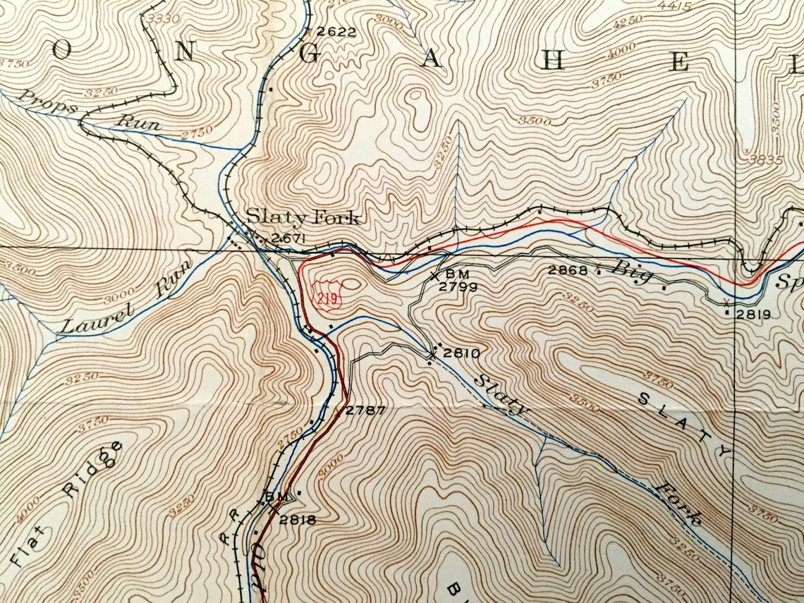 Antique Mingo West Virginia 1925 US Geological Survey - Etsy