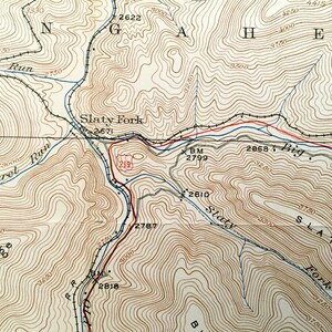 Antique Mingo, West Virginia 1925 US Geological Survey Topographic Map ...