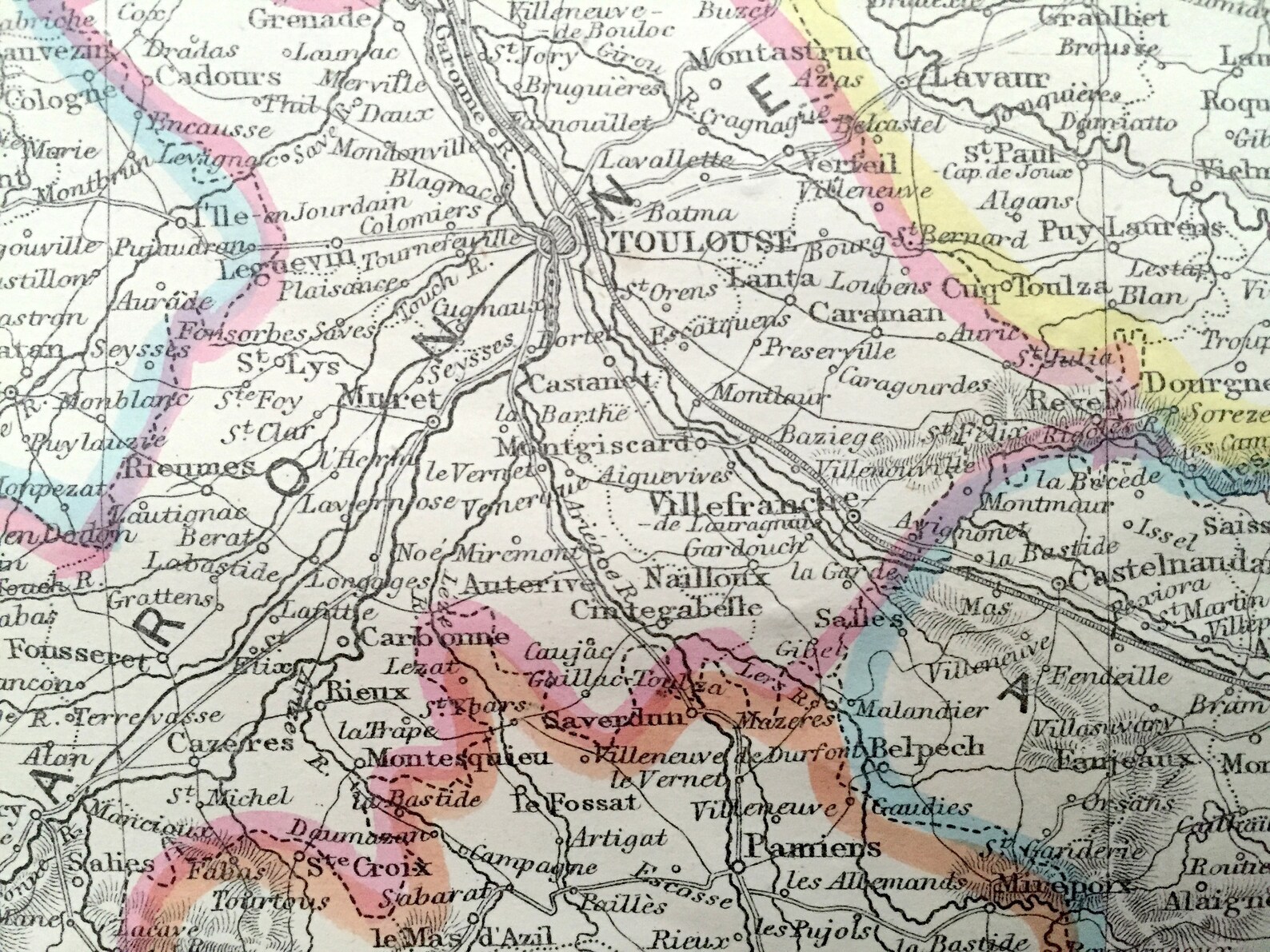 Antique 1863 France Map by Lowry & Weekly Dispatch – Paris, Versailles ...