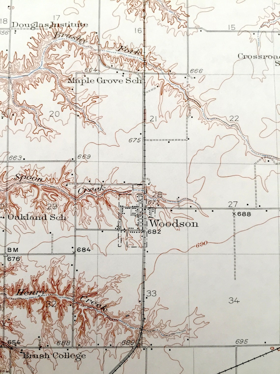 Antique Jacksonville Illinois 1932 US Geological Survey | Etsy