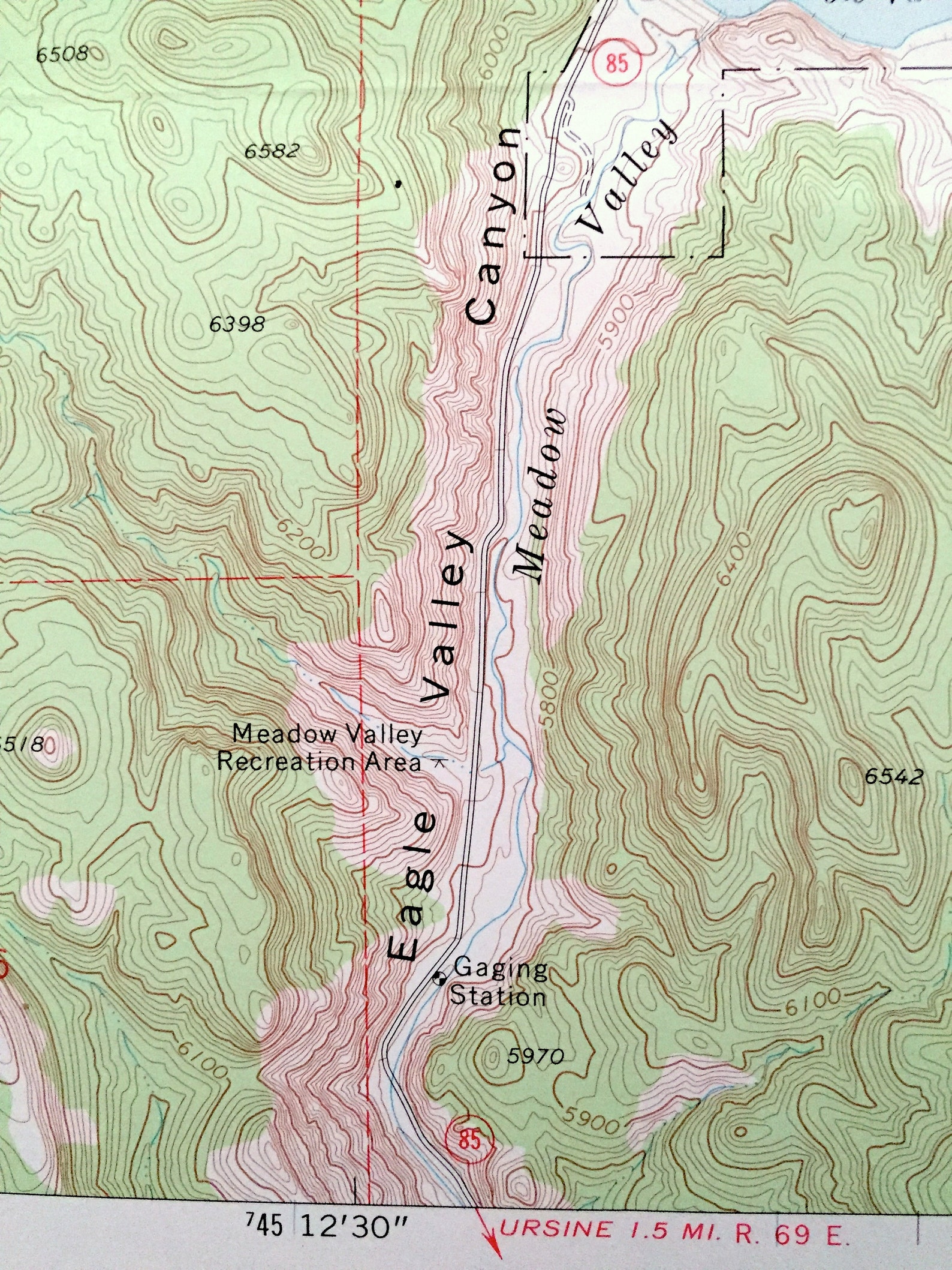 Antique Eagle Valley Reservoir Nevada 1972 US Geological | Etsy
