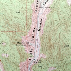 Antique Eagle Valley Reservoir, Nevada 1972 US Geological Survey ...