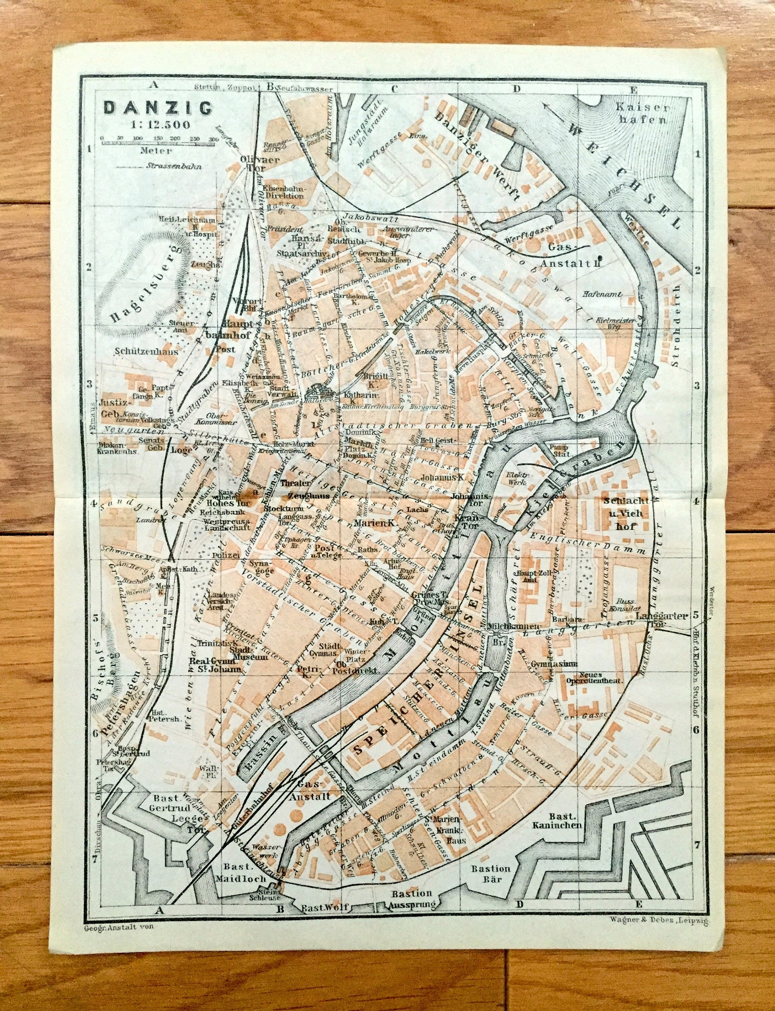 Antique 1925 Danzig Heringsdorf Ahlbeck Germany Map from | Etsy