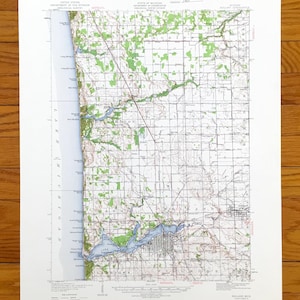 Antique Holland, Michigan 1929 US Geological Survey Topographic Map ...