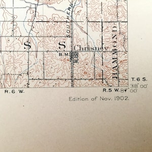 Antique Ditney, Indiana 1902 US Geological Survey Topographic Map ...