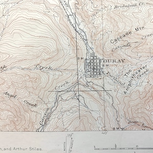 Antique Ouray, Colorado 1904 US Geological Survey Topographic Map ...
