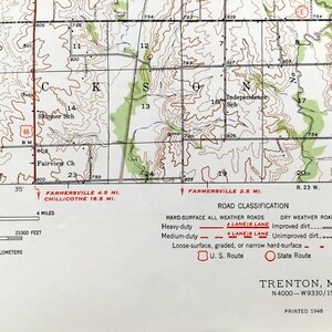 Antique Trenton, Missouri 1948 US Geological Survey Topographic Map ...