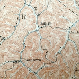 Antique Littleton, West Virginia 1905 US Geological Survey Topographic ...