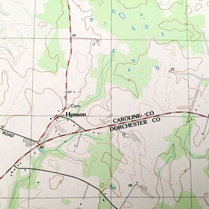 Antique Federalsburg, Maryland 1988 US Geological Survey Topographic ...