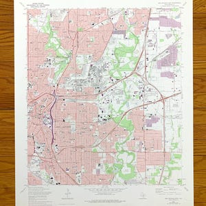 Antique San Antonio East, Texas 1967 US Geological Survey Topographic ...