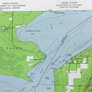 Antique Shallows, Michigan 1951 US Geological Survey Topographic Map ...