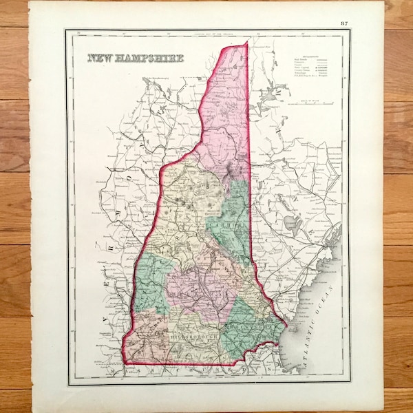Antique Map of Squam Lake - Etsy