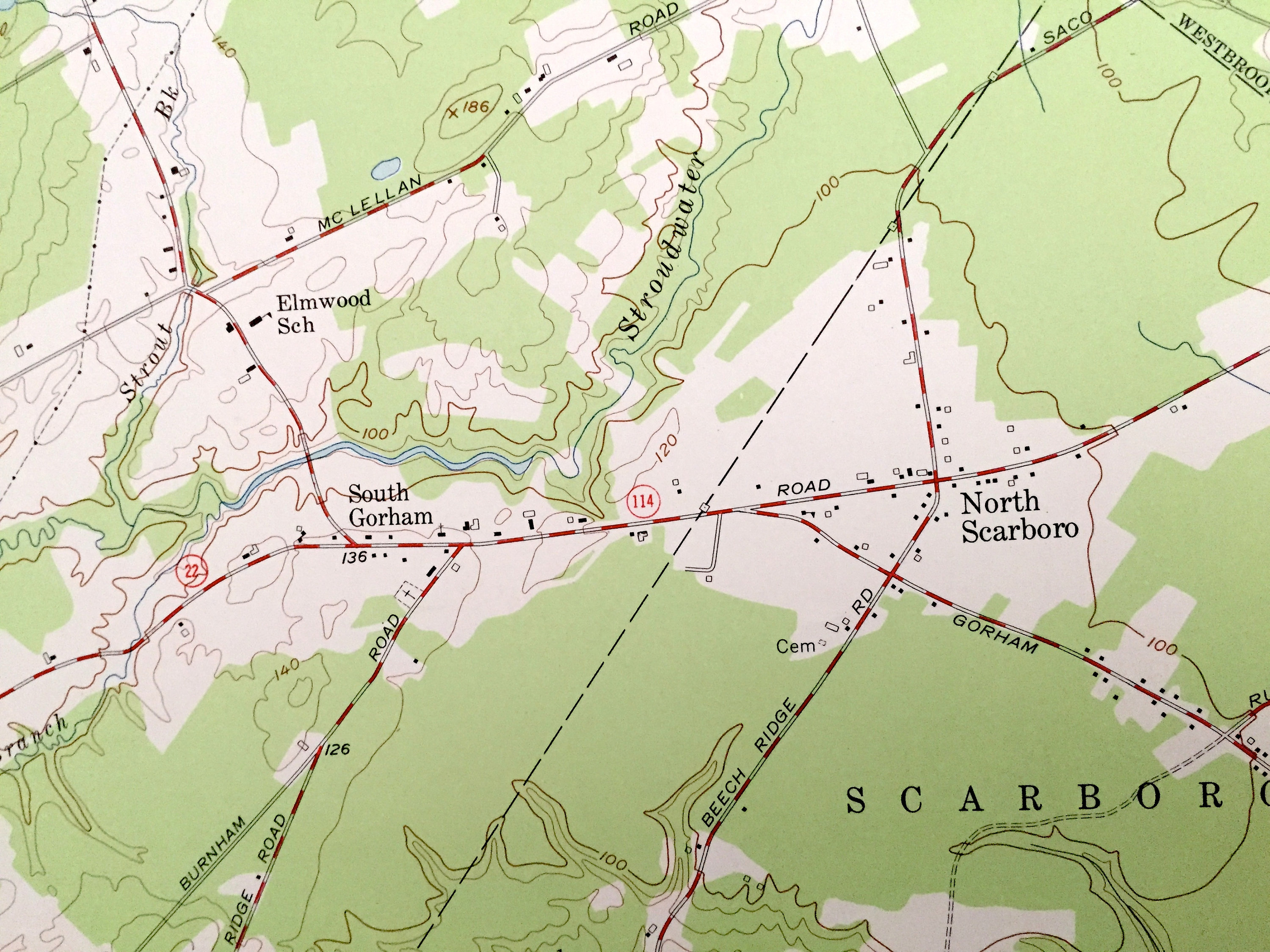 Antique Gorham, Maine 1957 US Geological Survey Topographic Map – York ...