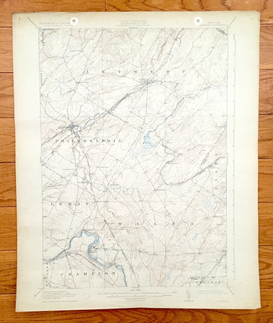 Antique Antwerp, New York Carte topographique de l’US Geological Survey ...