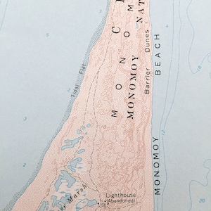 Antique Monomoy Point, Massachusetts 1974 US Geological Survey ...