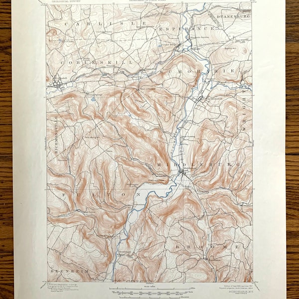 Map of Duanesburg New York - Etsy