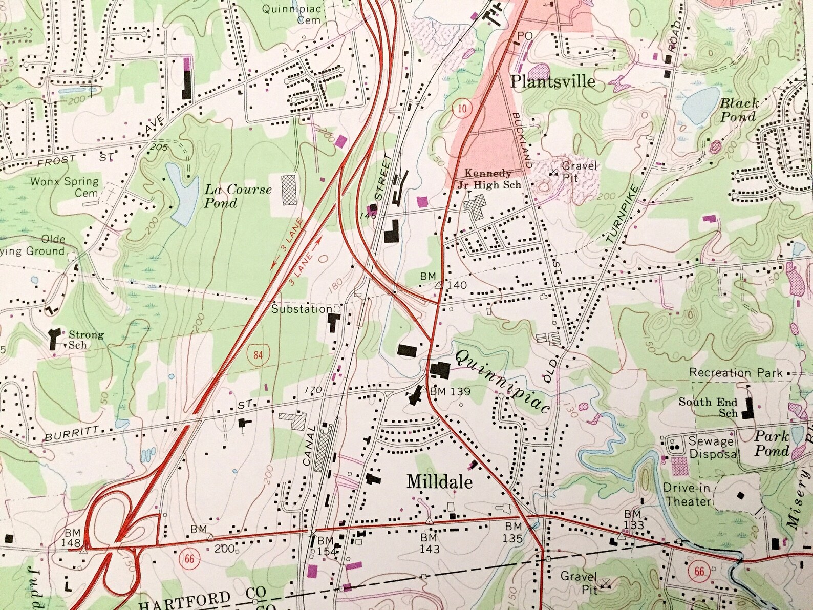Antique Southington Connecticut 1968 US Geological Survey - Etsy
